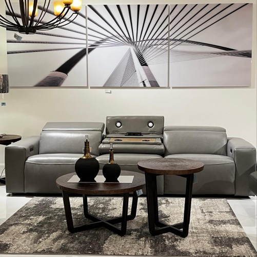 Kendora Power Recliner Sofa Light Grey