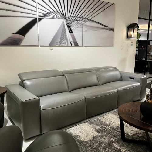 Kendora Power Recliner Sofa Light Grey