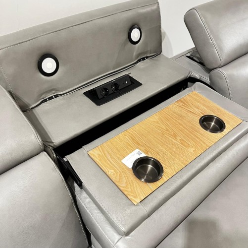 Kendora Power Recliner Sofa Light Grey